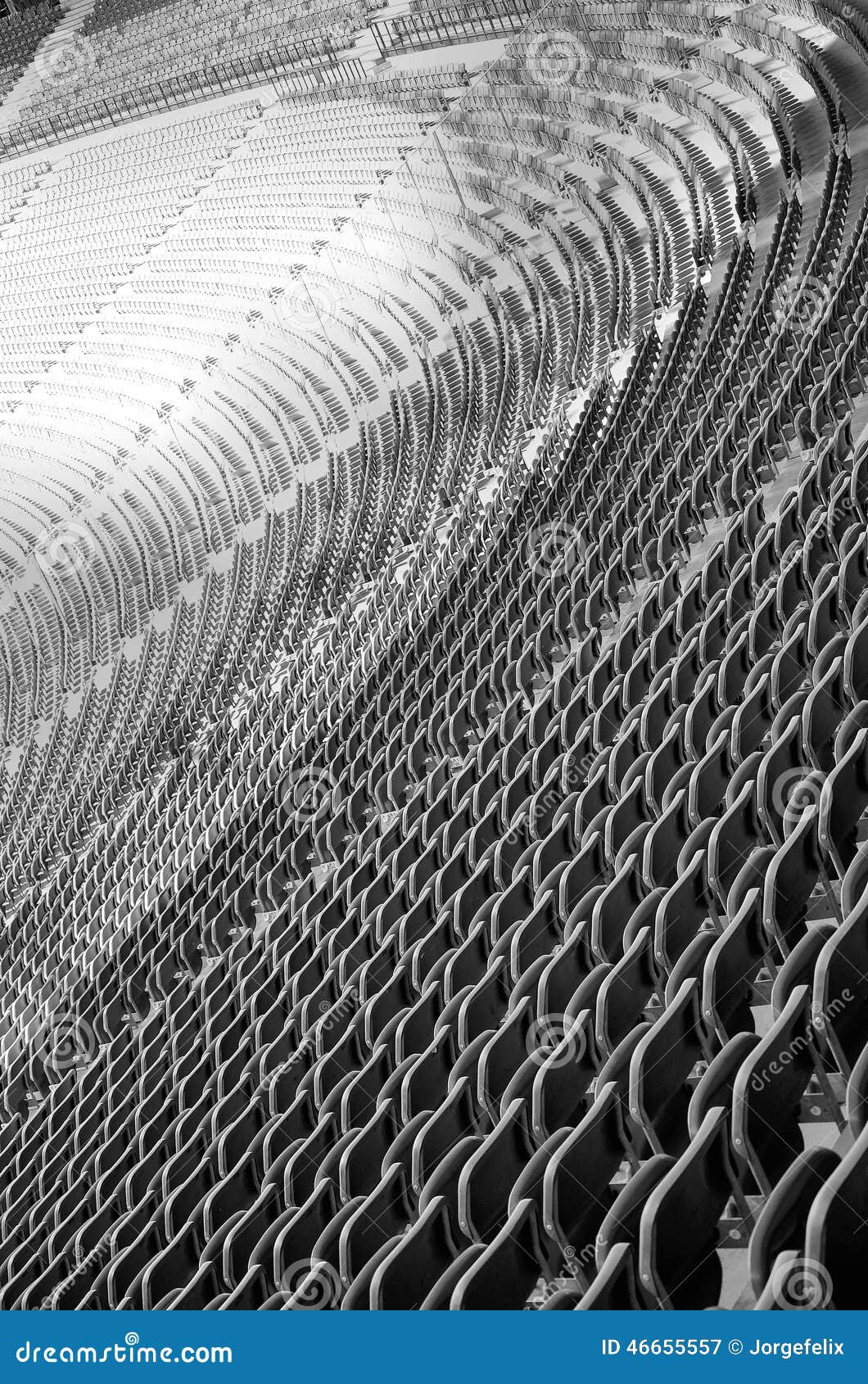 Stands of a soccer stadium stock image. Image of texture - 46655557
