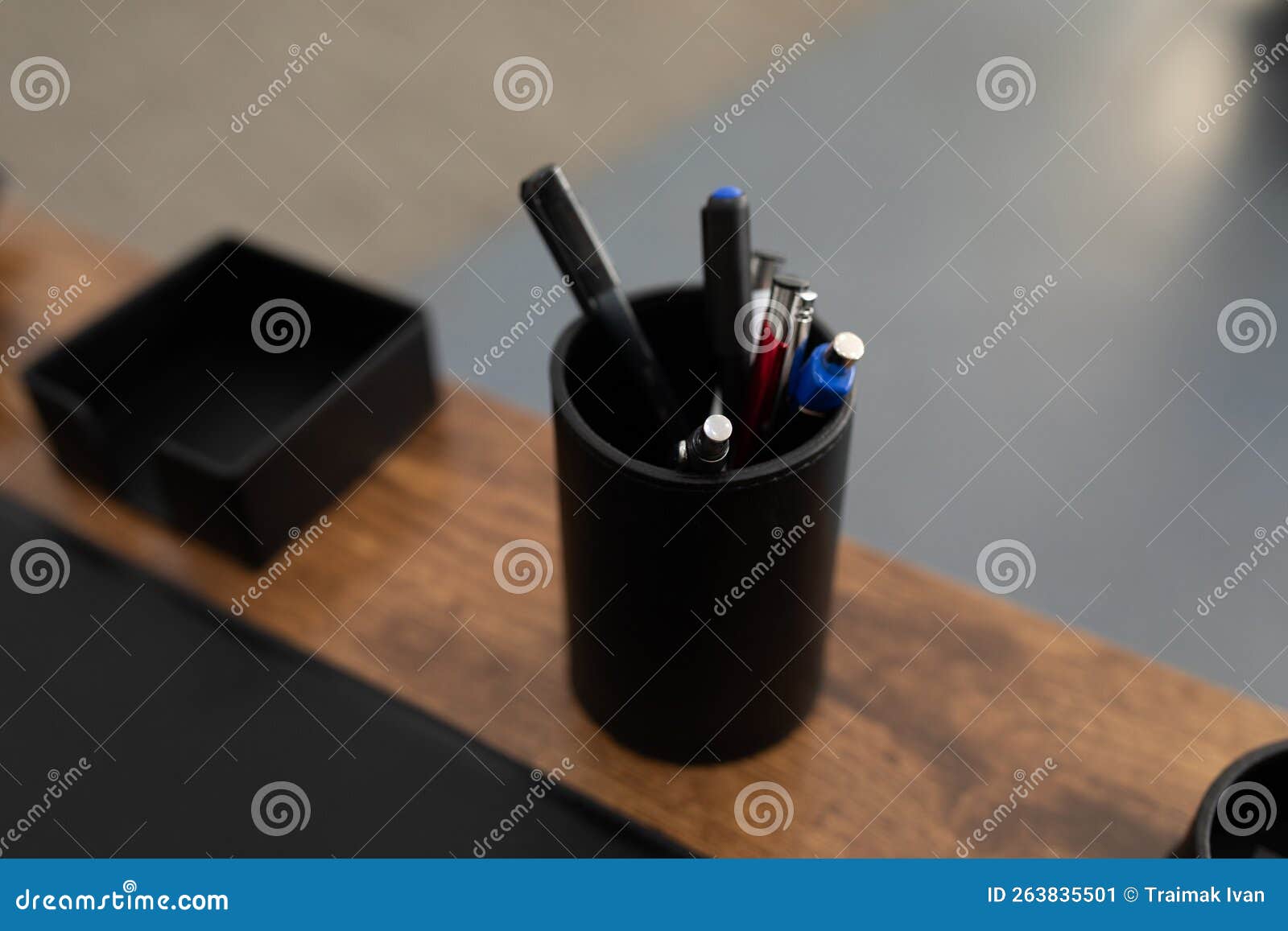 Stands for Stationery in the Office on the Table Stock Image - Image of ...