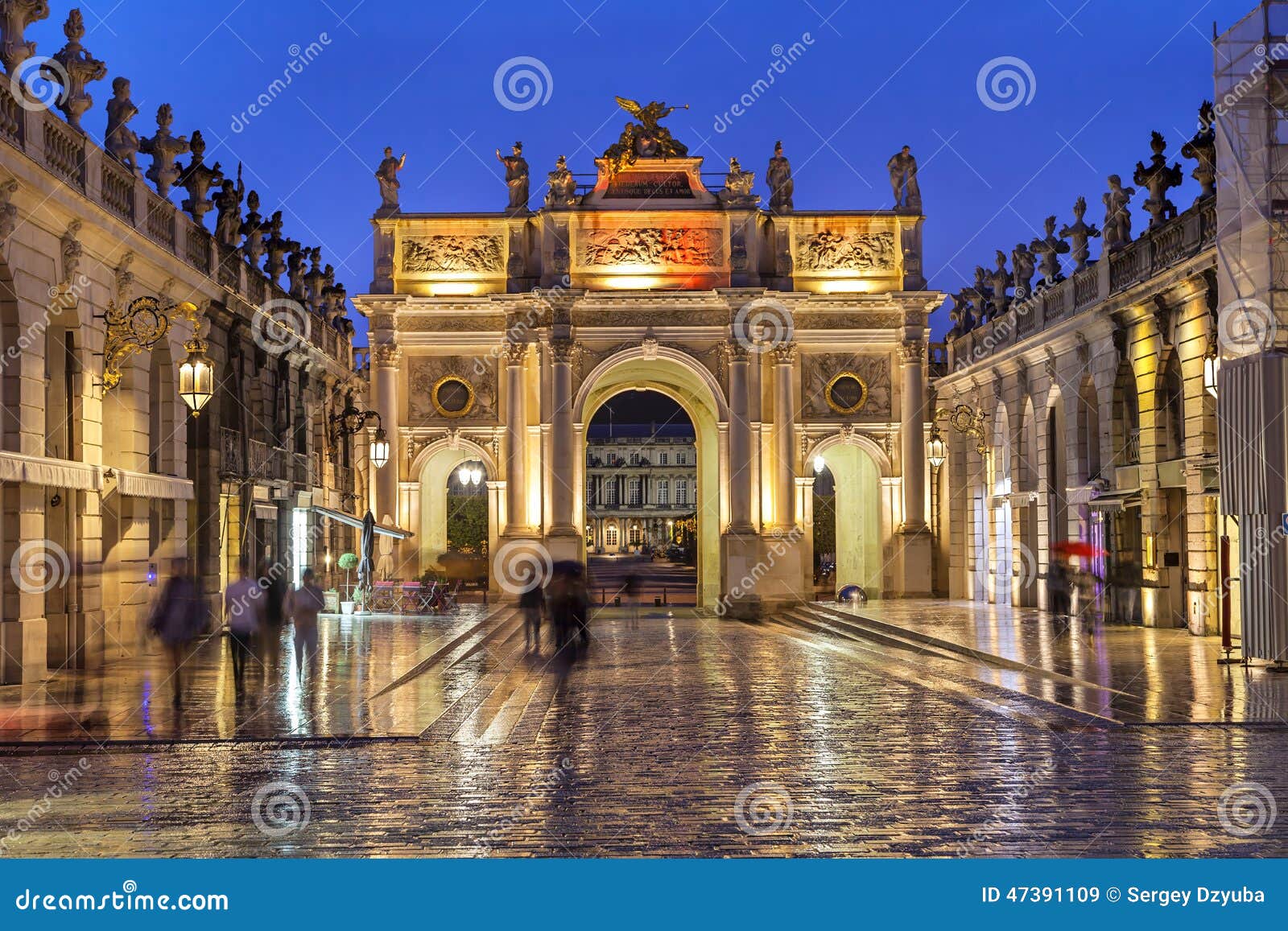 Stanislas Square in the Evening, Nancy, France Stock Image - Image of ...
