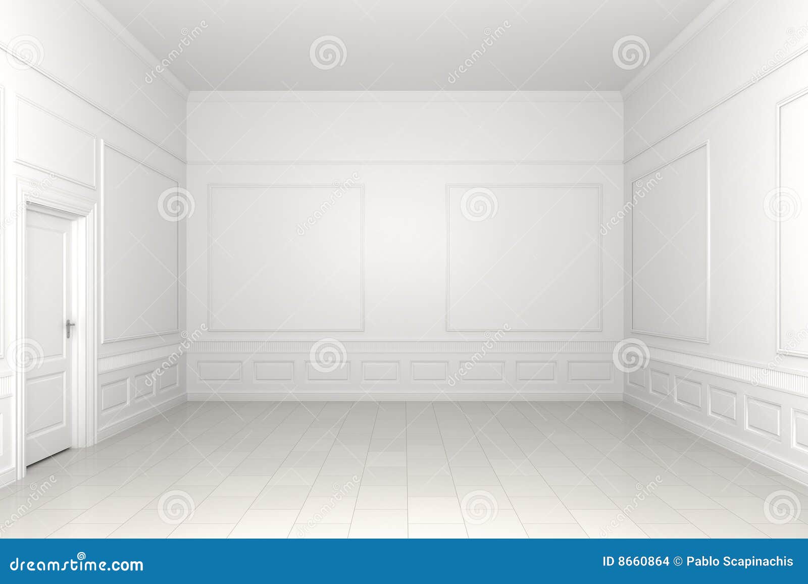 Stanza bianca vuota illustrazione di stock. Illustrazione di basamento ...