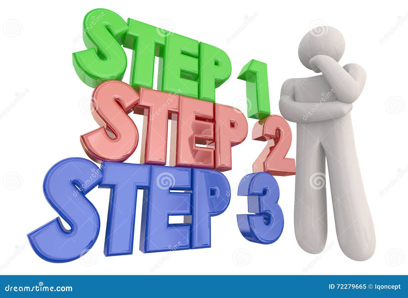 Stap 1 2 Van De De Proceduredenker Van Het 3 Processysteem 3d ...