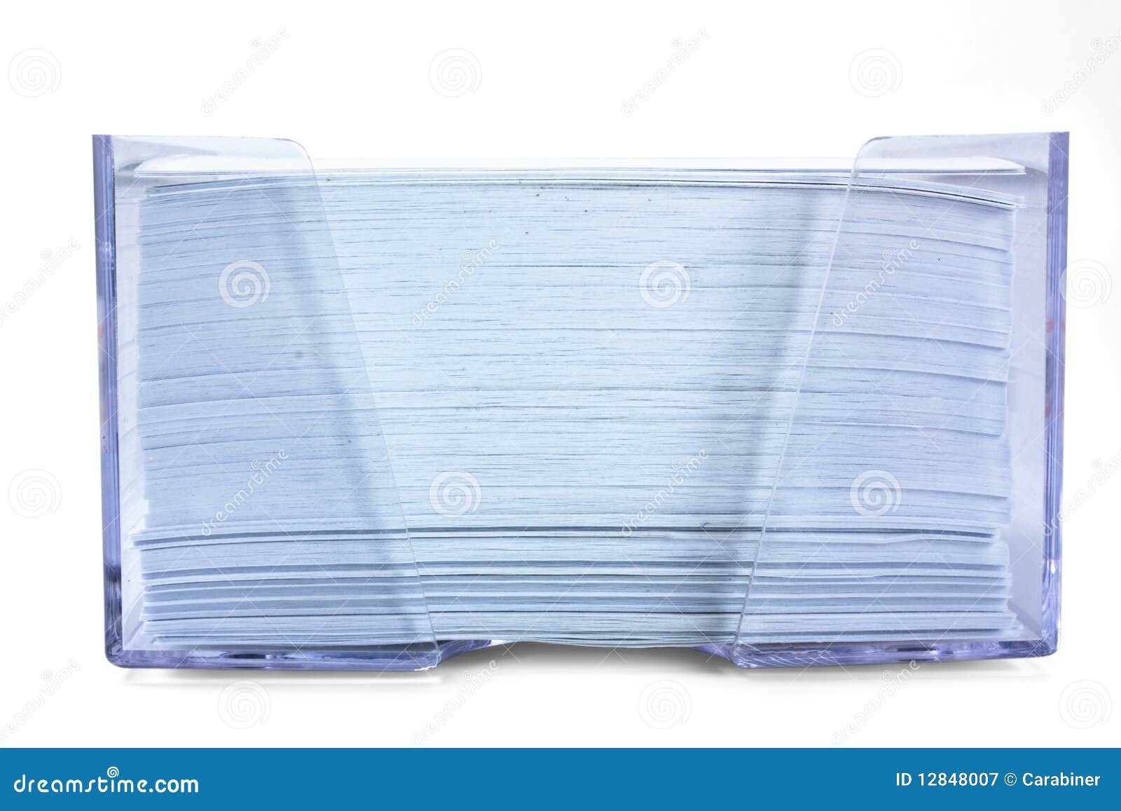 Stapel Blaues Papier in Einem Transparenten Kasten Stockbild - Bild von ...