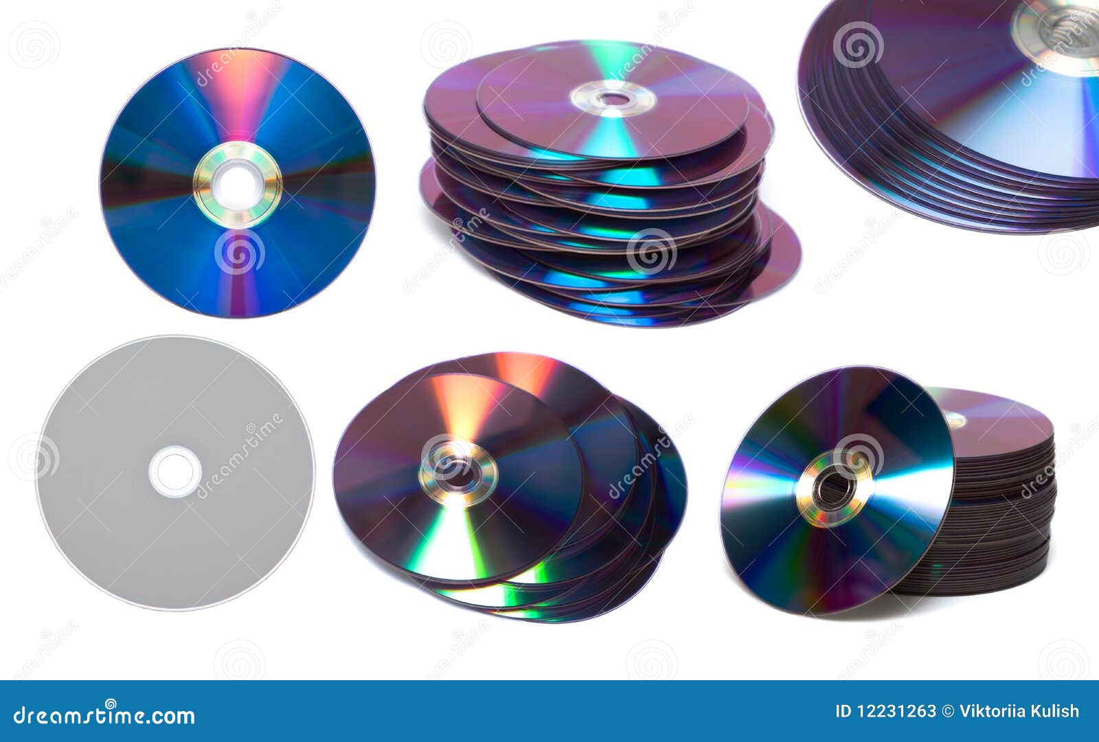 Stapel Cd- oder DVD-ROMas stockbild. Bild von digital - 12231263