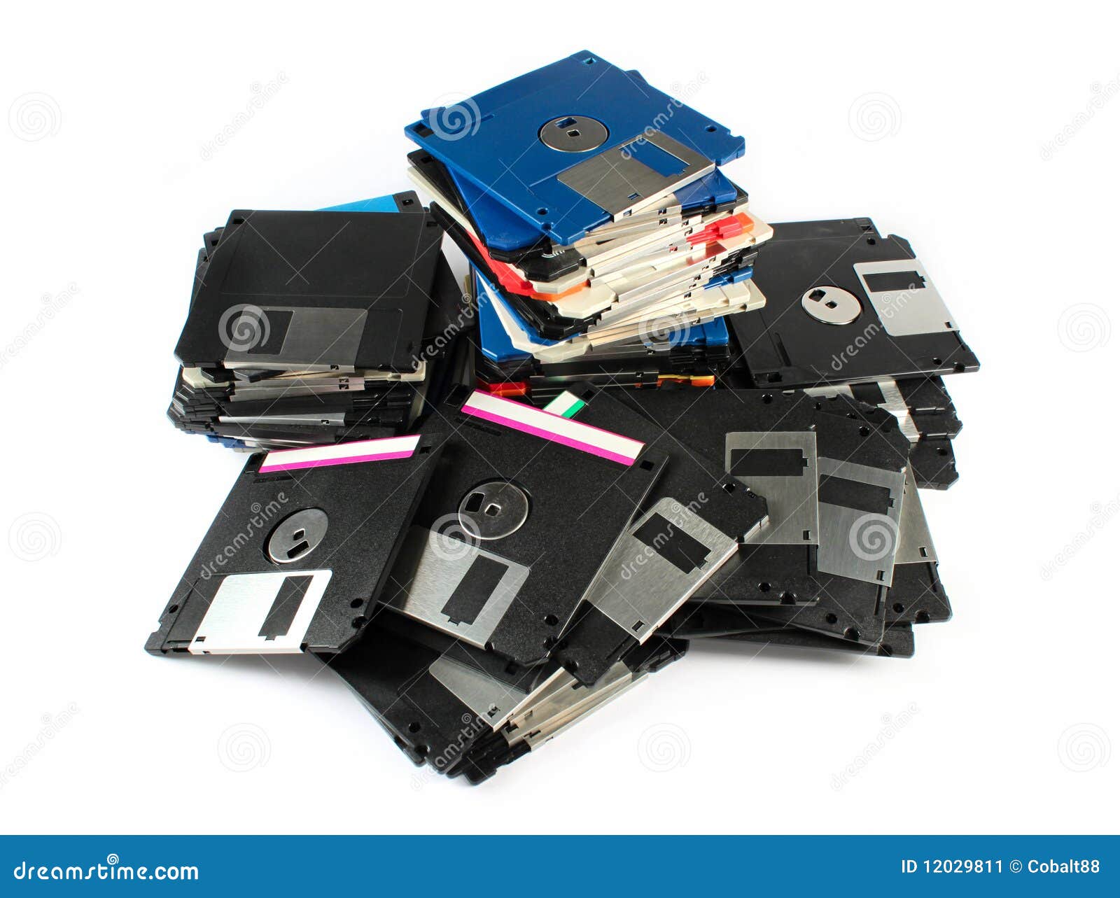 Stapel der Disketten stockbild. Bild von speicherung - 12029811