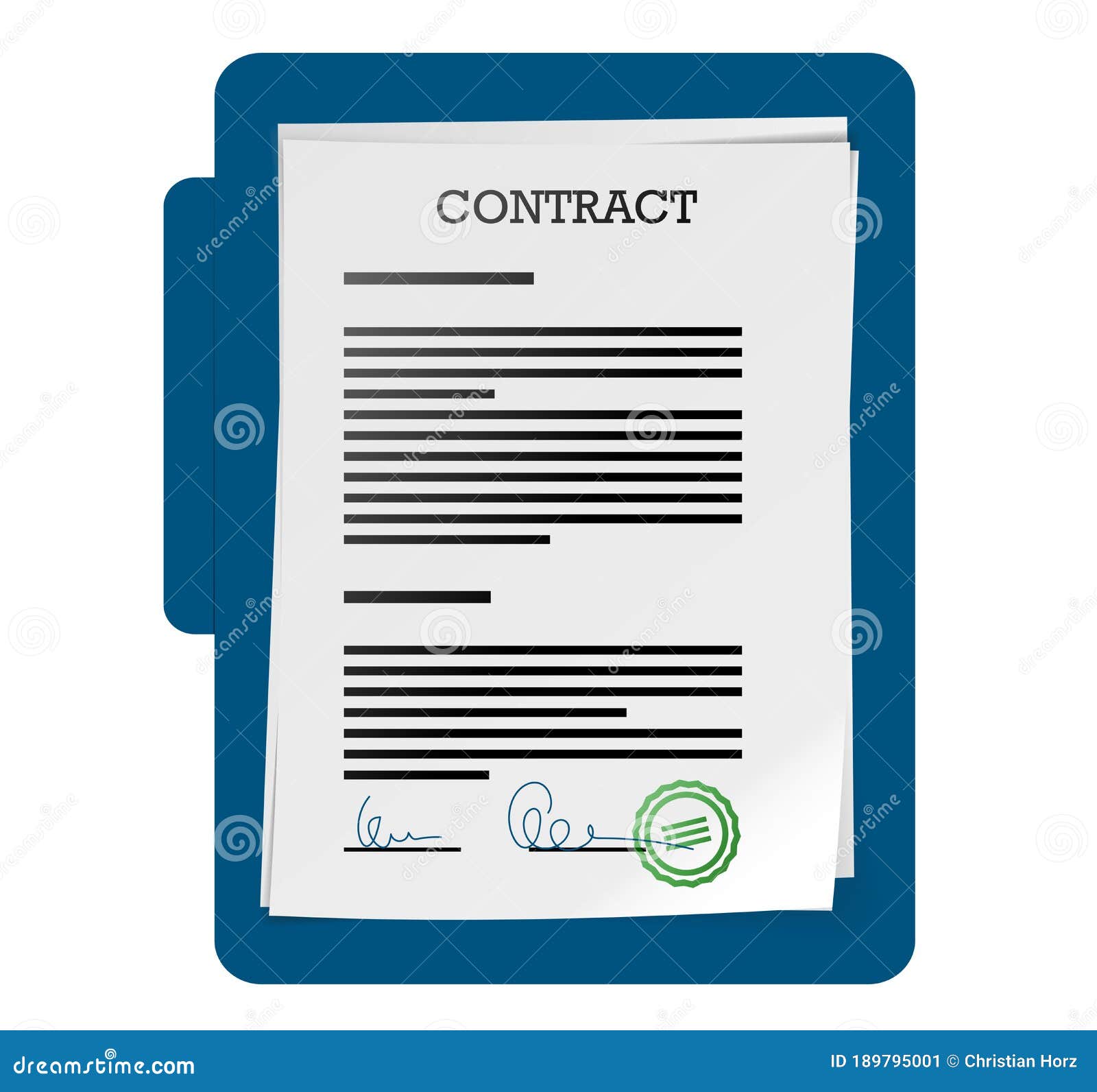 Stapel Documenten of Contractdocumenten Met Abstracte Handtekeningen En ...