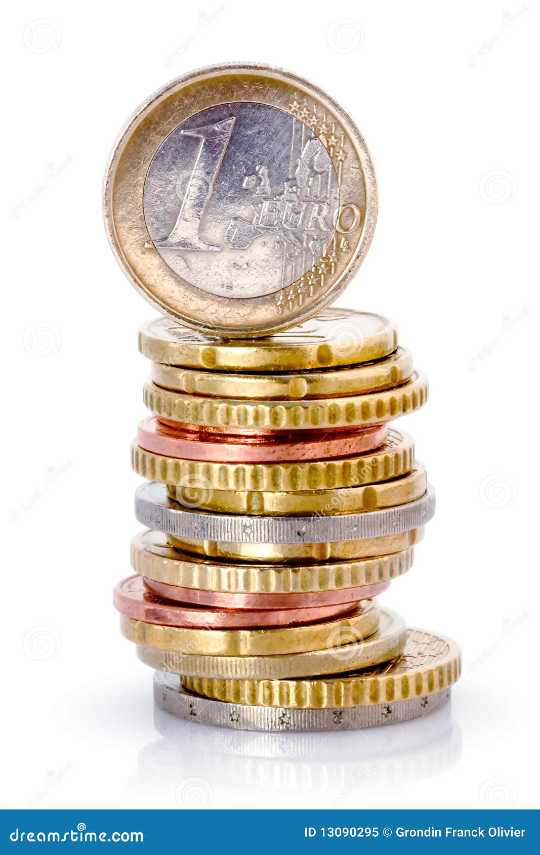 Stapel Euro muntstukken stock afbeelding. Image of muntstukken - 13090295