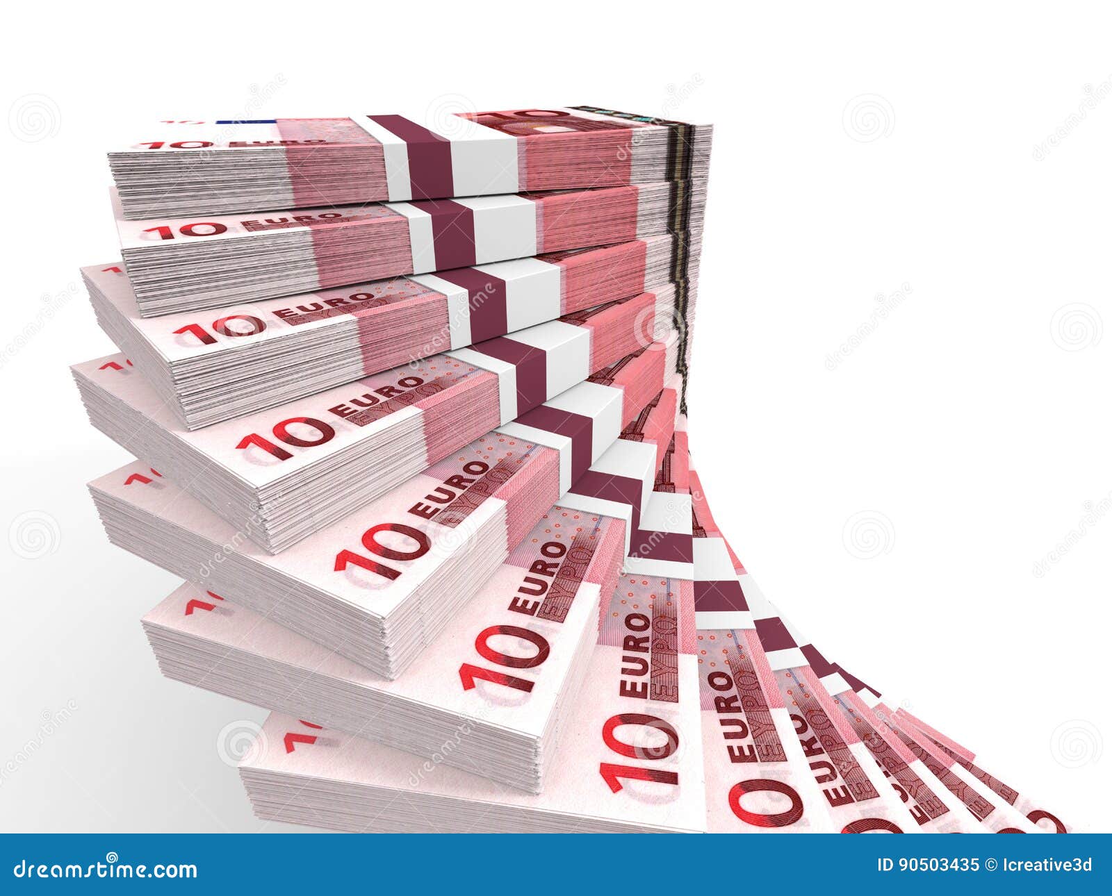 Stapel Geld 10 Euro stock abbildung. Illustration von konzept - 90503435