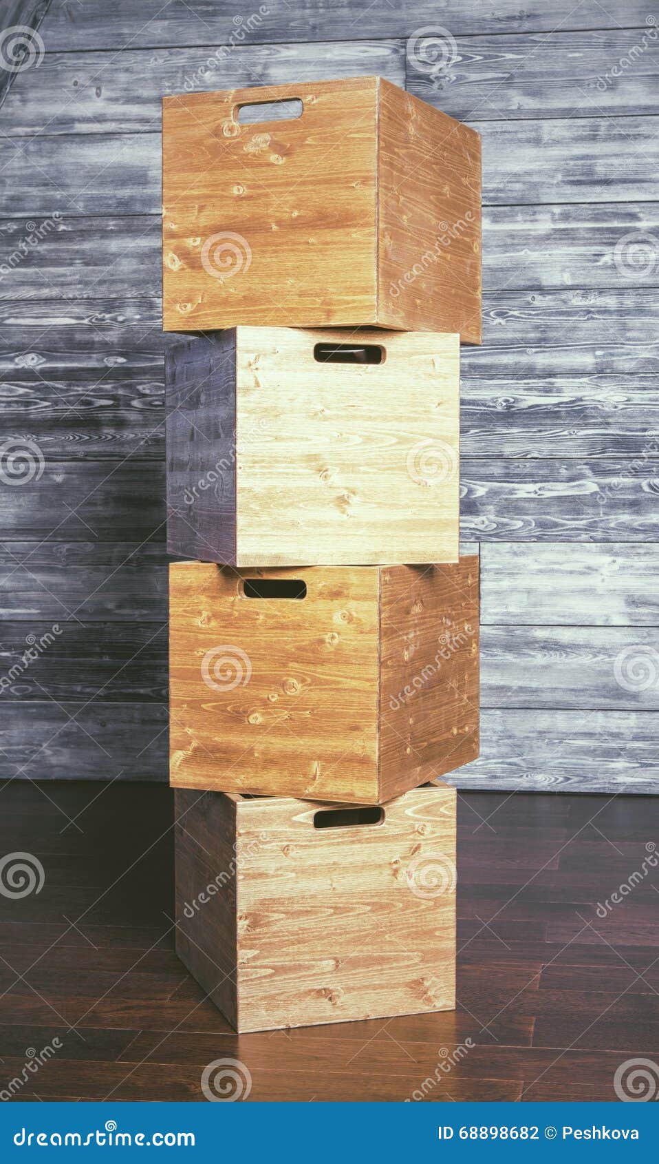 Stapel Houten Dozen stock illustratie. Illustration of kratten - 68898682