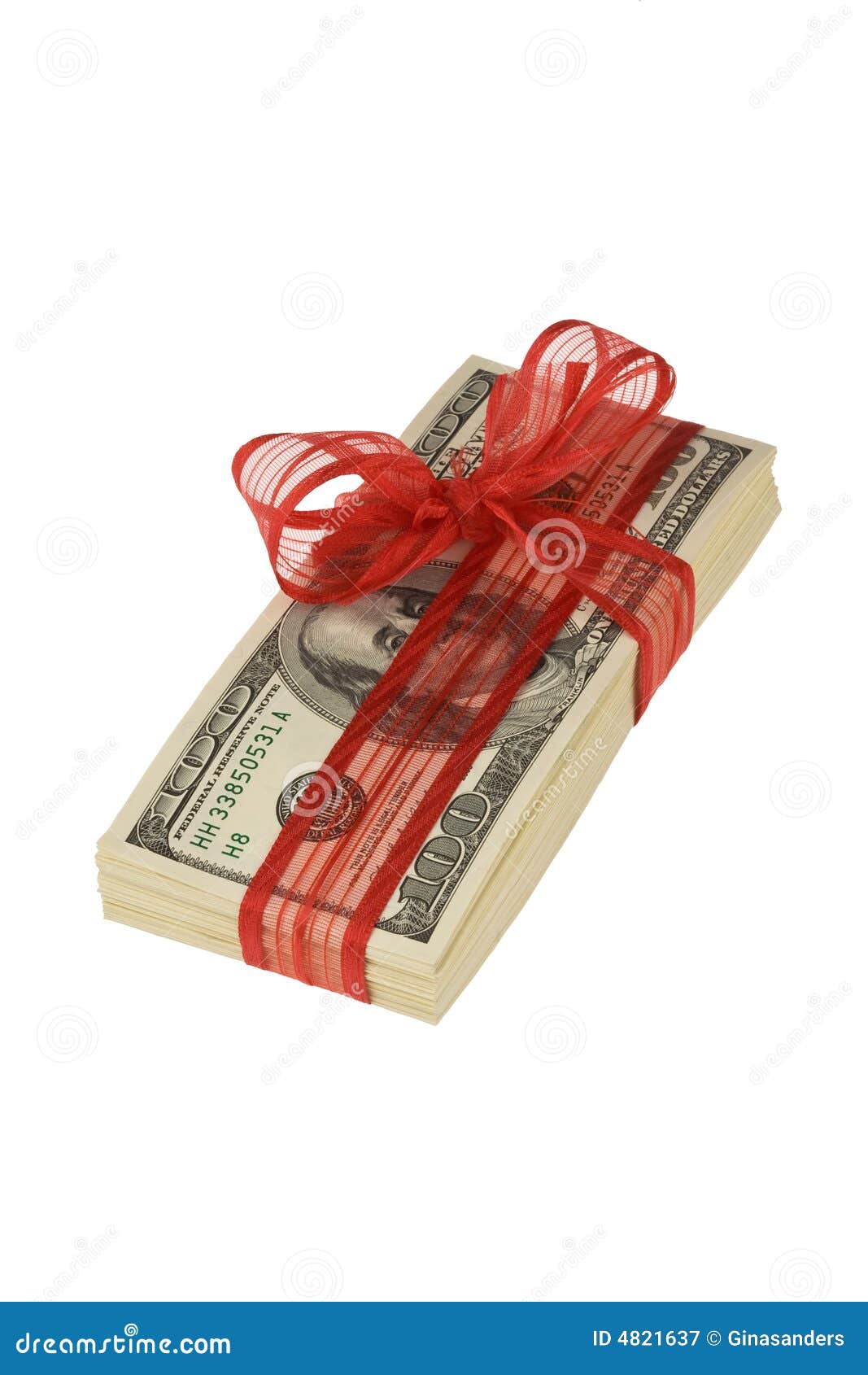 Stapel Met De Rekeningen Van 100 Dollars Stock Afbeelding - Image of ...