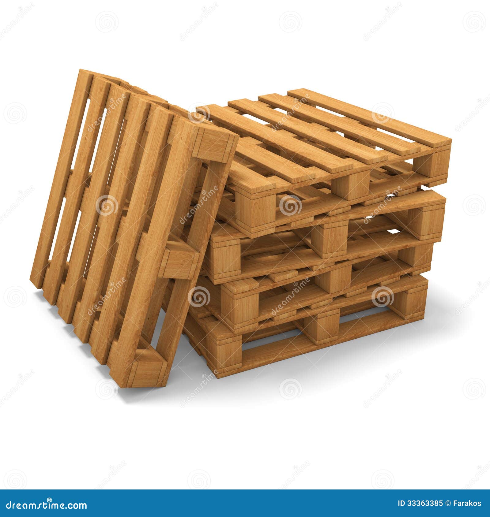 Stapel mit drei Paletten stock abbildung. Illustration von vorstand ...