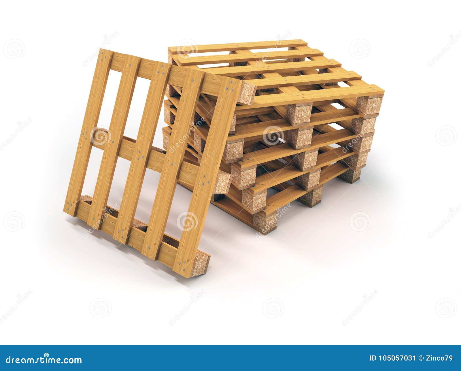 Stapel Pallets stock illustratie. Illustration of industrieel - 105057031