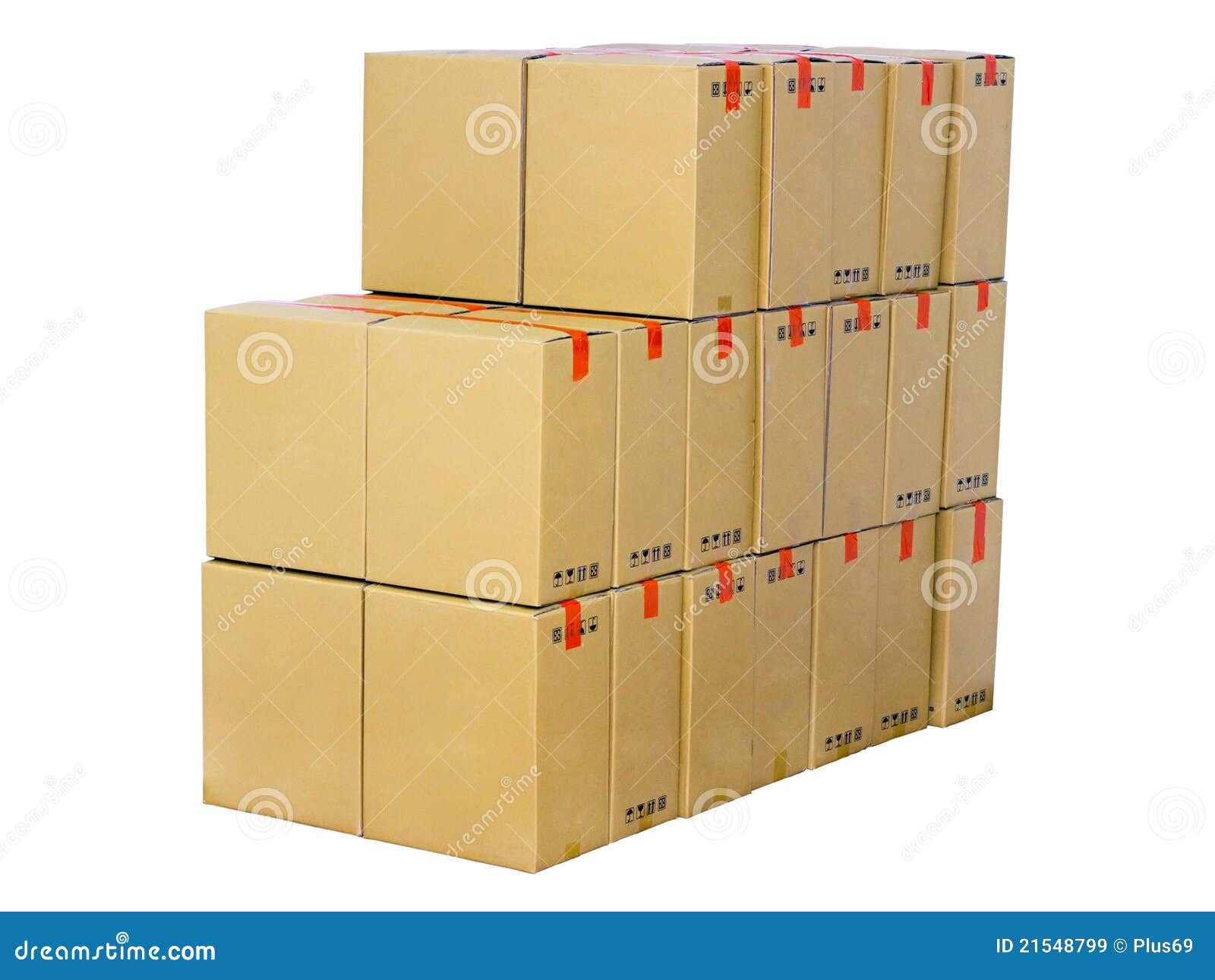 Stapel Sammelpacks stockbild. Bild von karton, getrennt - 21548799