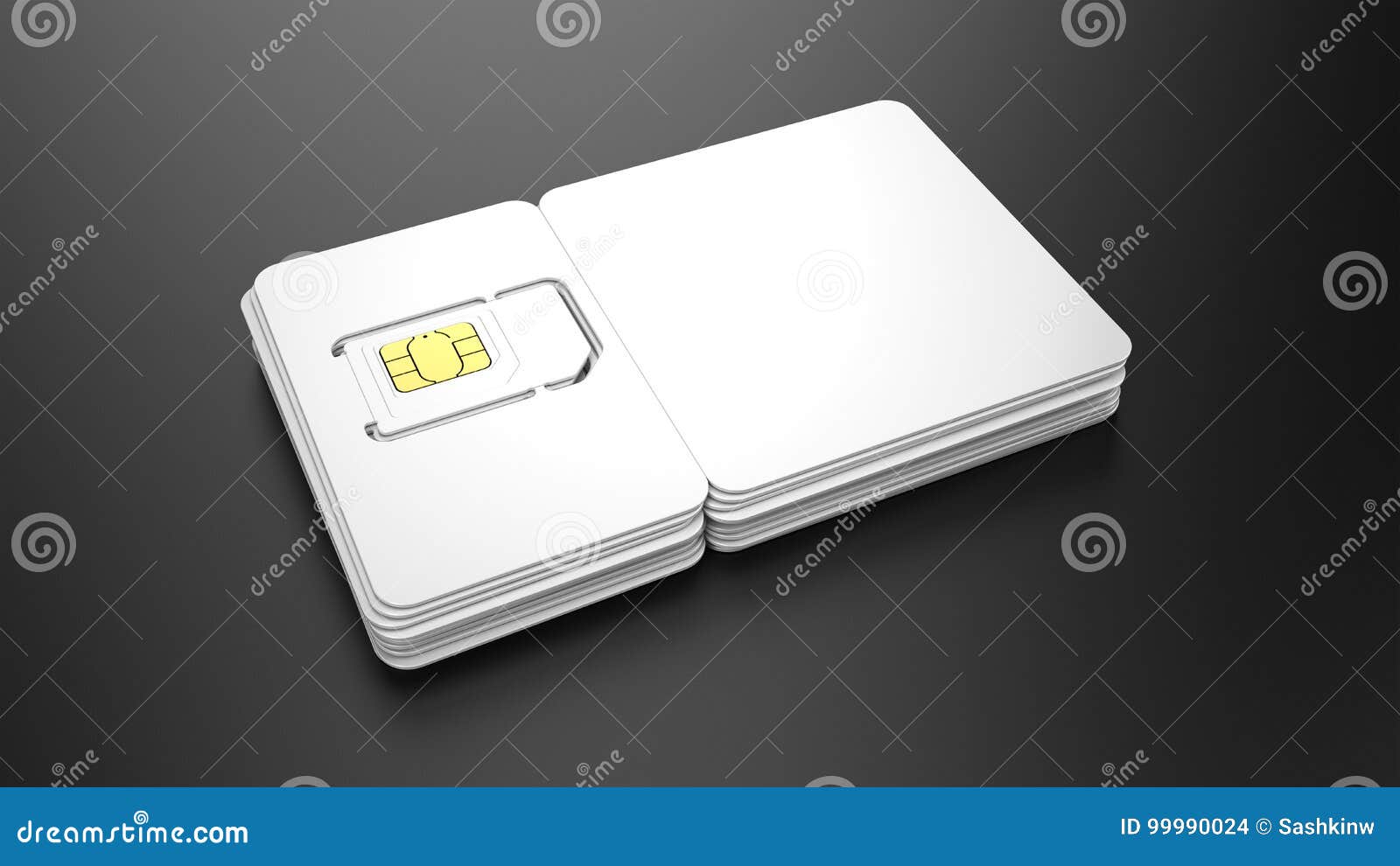 Stapel SIM-kaarten Met Lege Plastic Kaarten Voor Uw Ontwerp Stock ...