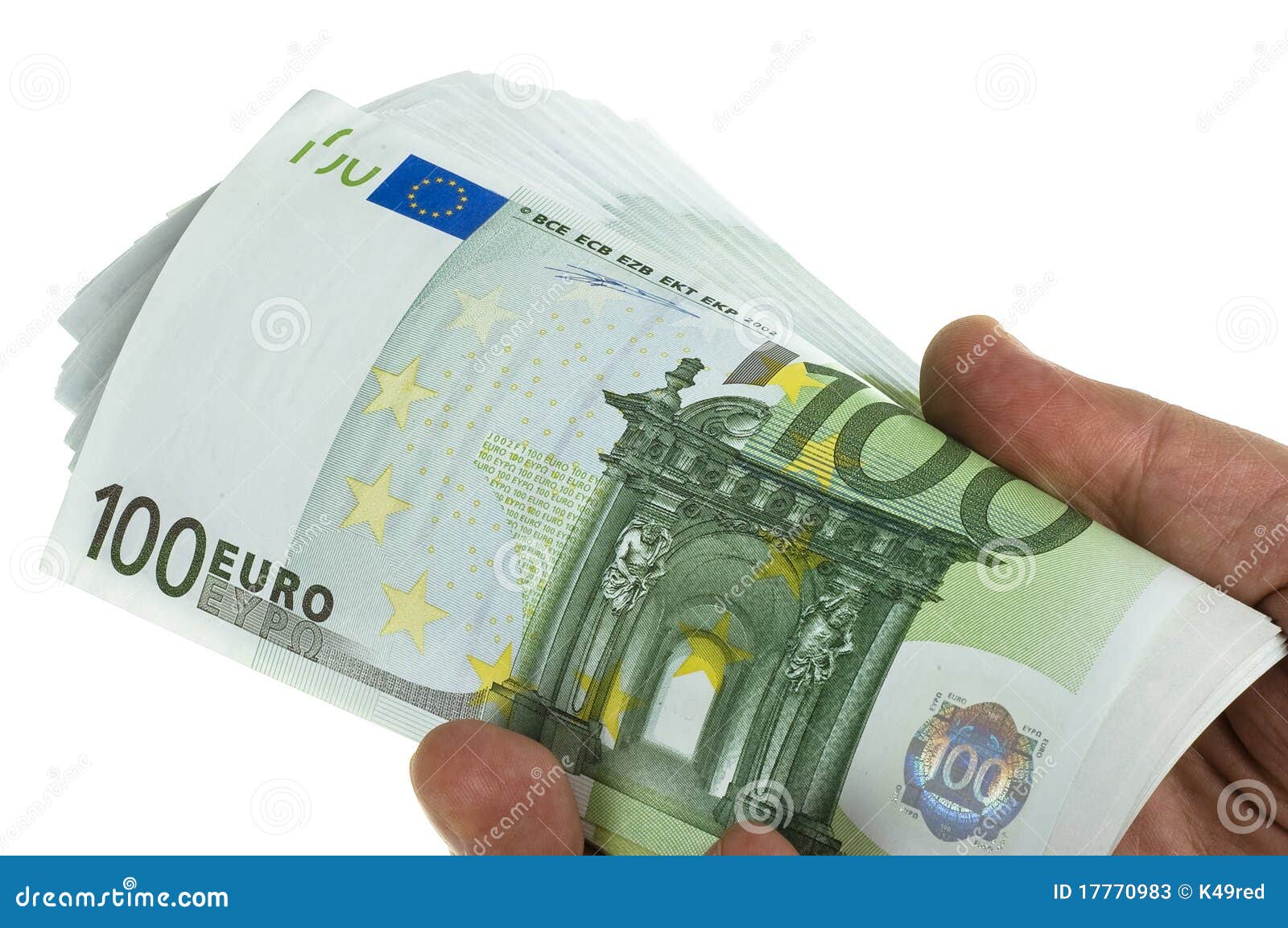 Stapel Van 100 Euro Ter Beschikking Stock Afbeelding - Image of euro ...