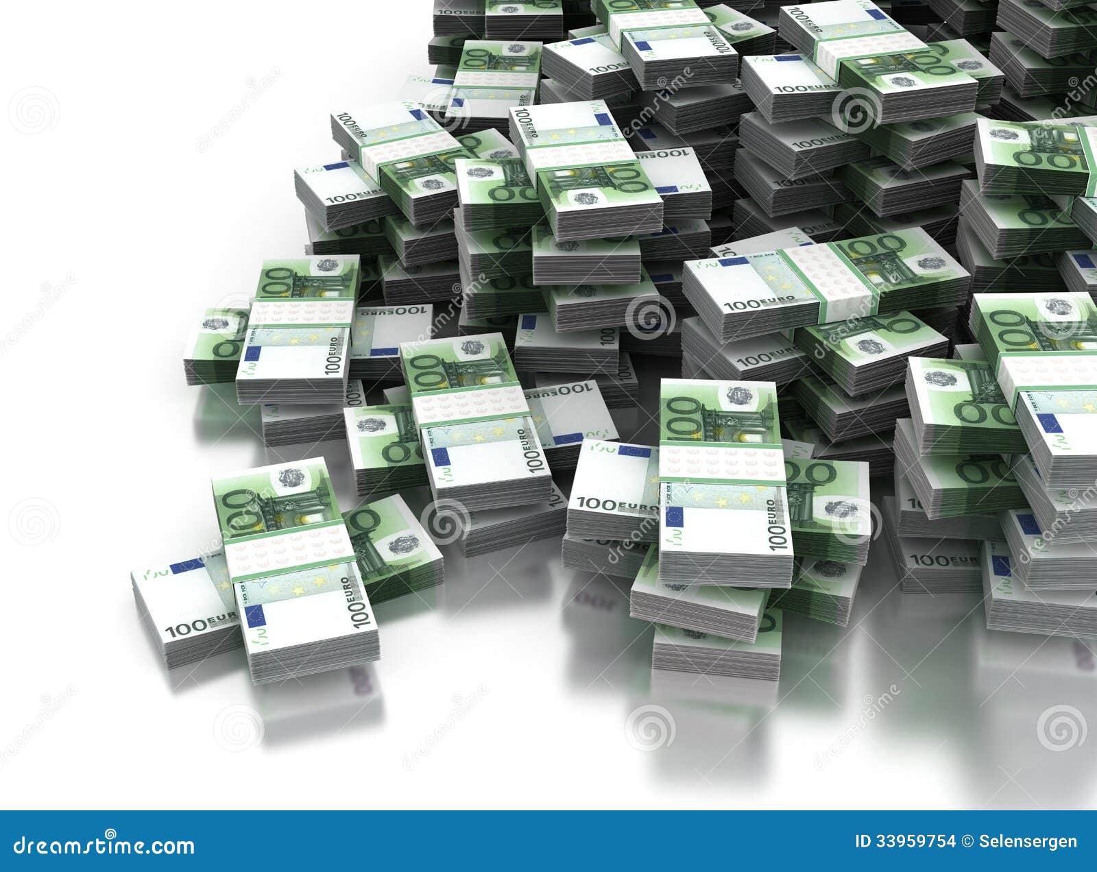 Stapel van Euro stock illustratie. Illustration of europees - 33959754