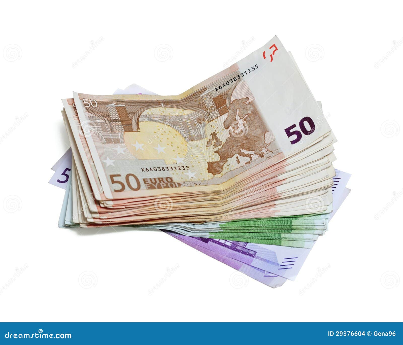 Stapel Van Euro Bankbiljettengeld Stock Foto - Image of krediet, betaal ...