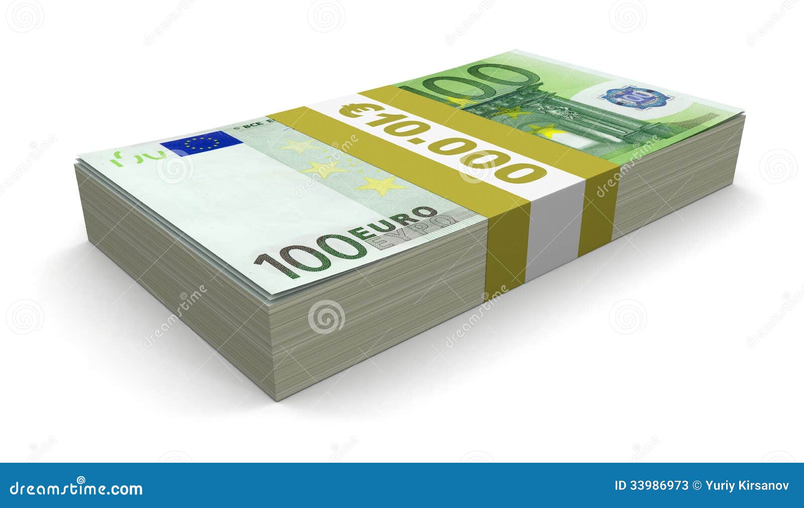 Stapel Van Euro (het Knippen Inbegrepen Weg) Stock Illustratie ...