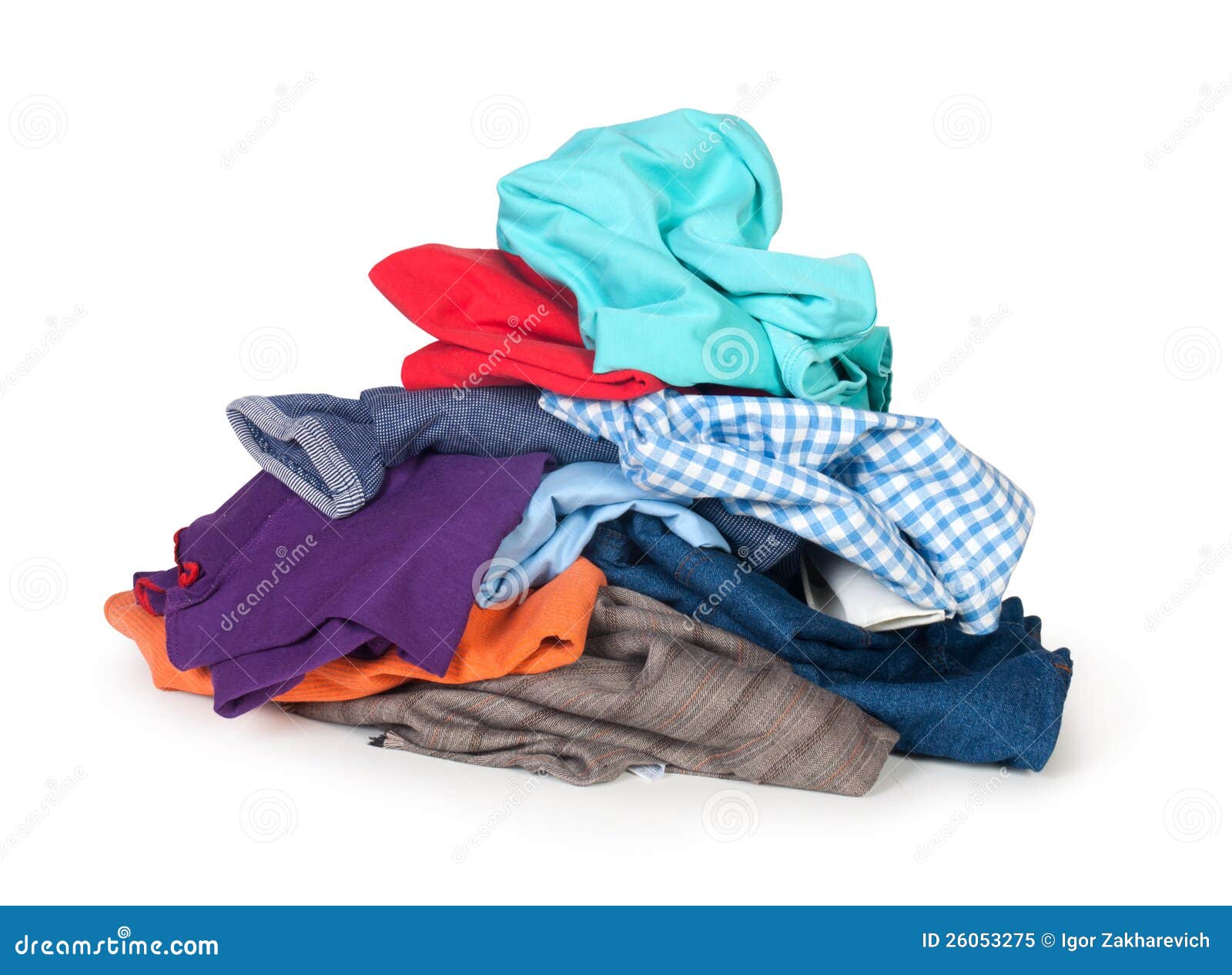 Stapel van kleding stock afbeelding. Image of kleur, katoen - 26053275