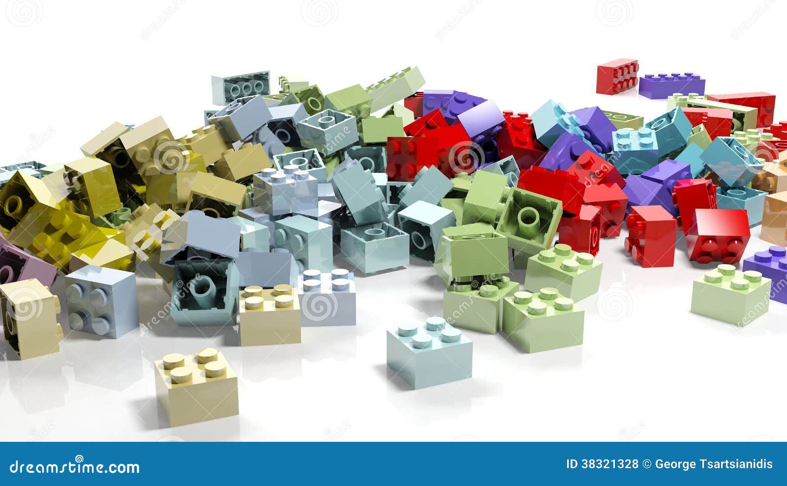 Stapel van legoblokken stock illustratie. Illustration of achtergrond ...