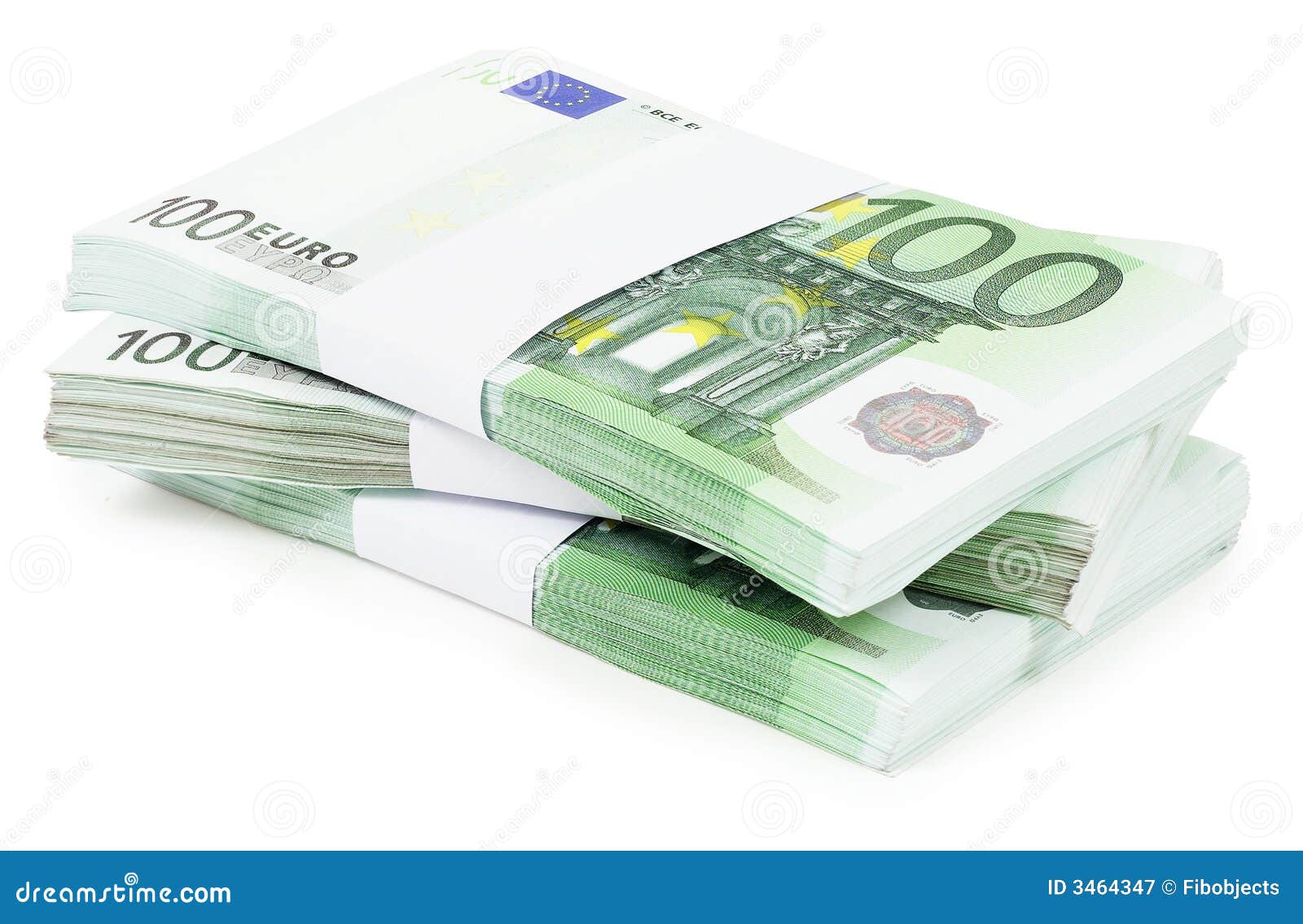 Stapel von 100 Euro stockbild. Bild von arbeit, märkte - 3464347
