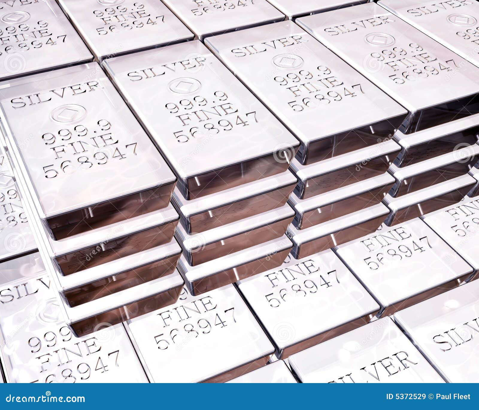 Stapels zilverstaven stock illustratie. Illustration of baren - 5372529