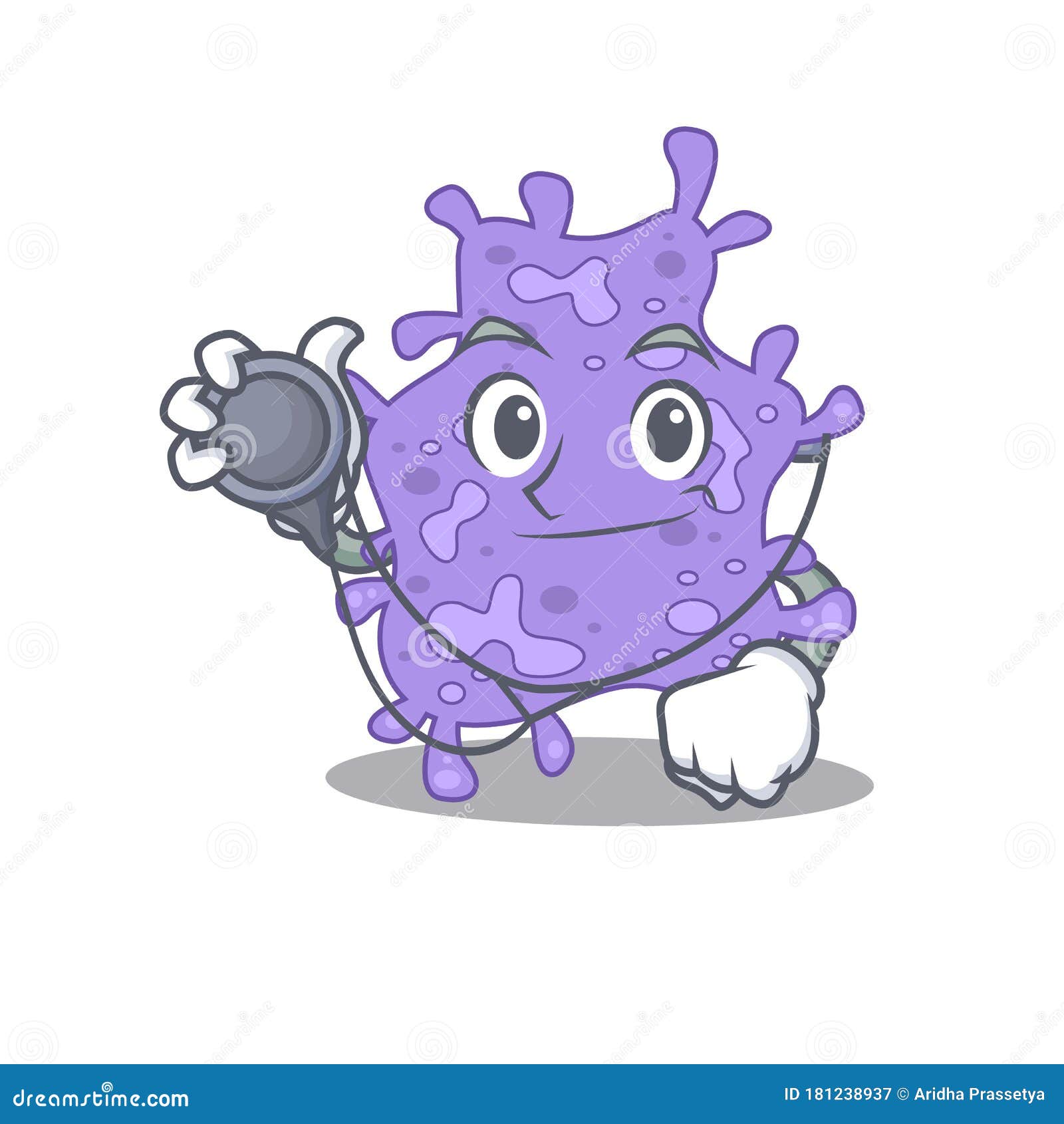 Staphylococcus Aureus in Doctor Cartoon Character with Tools Stock ...