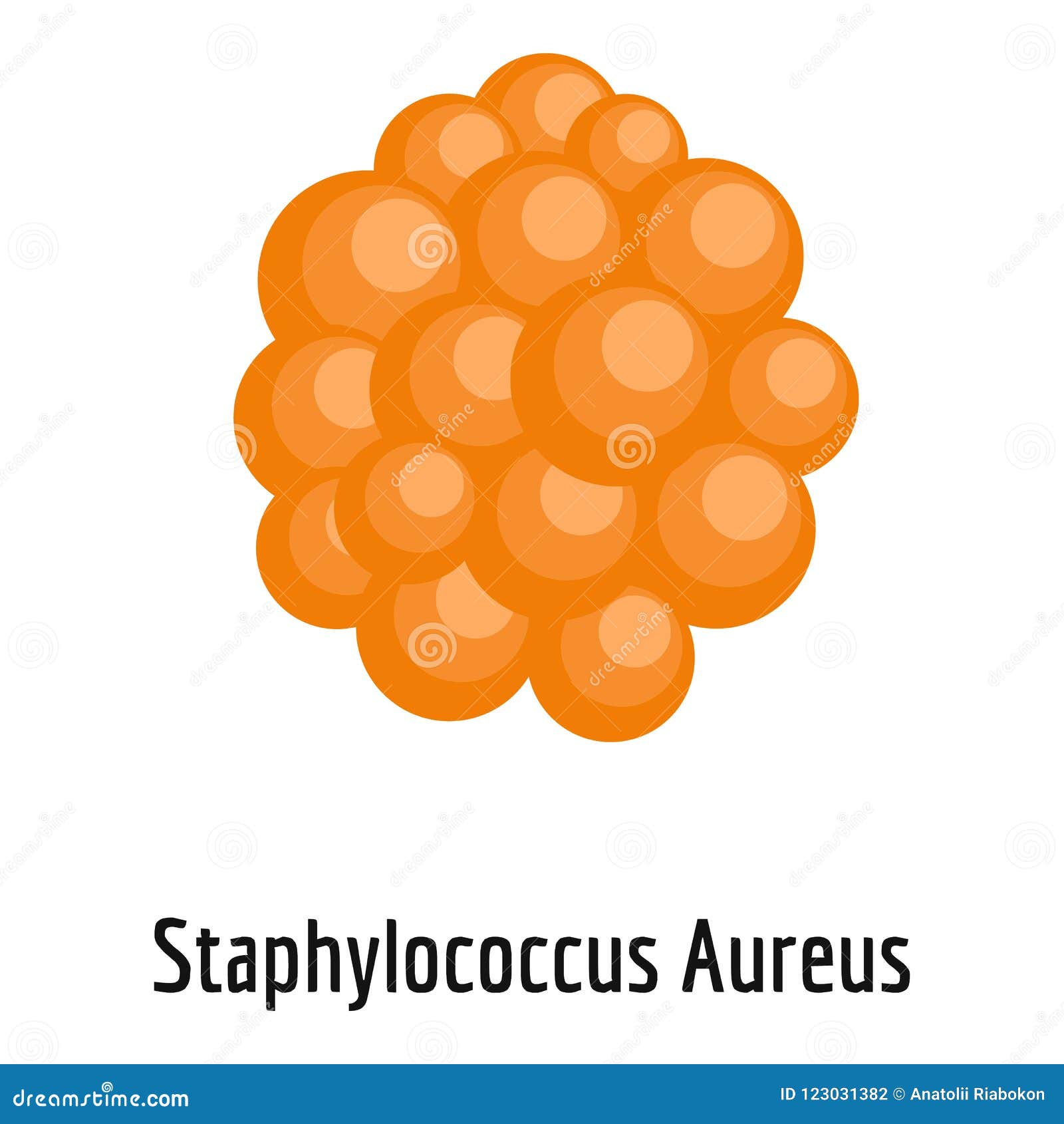 Staphylococcus Aureus Icon, Cartoon Style. Stock Illustration ...