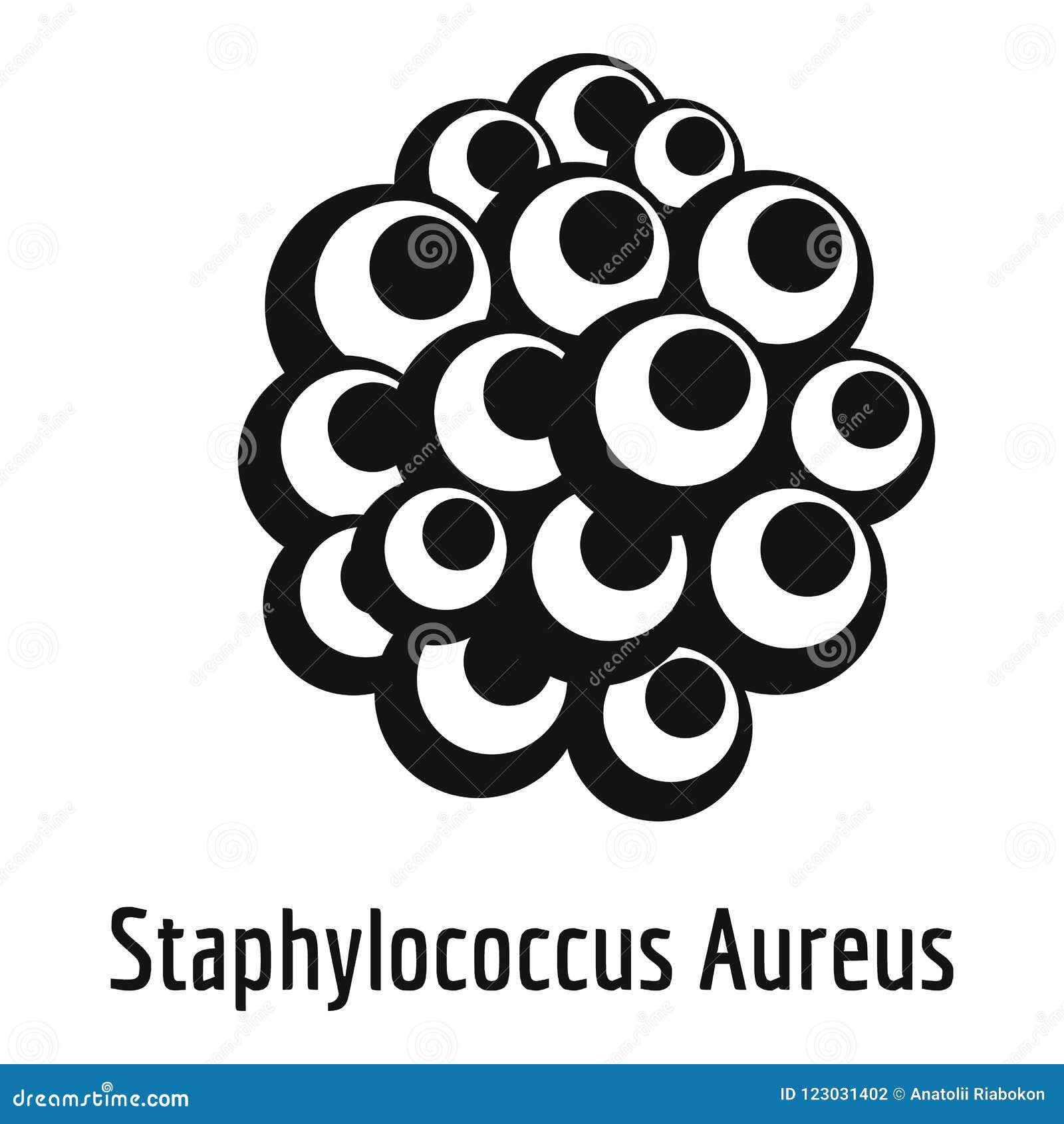 Staphylococcus Aureus Icon, Simple Style. Stock Illustration ...