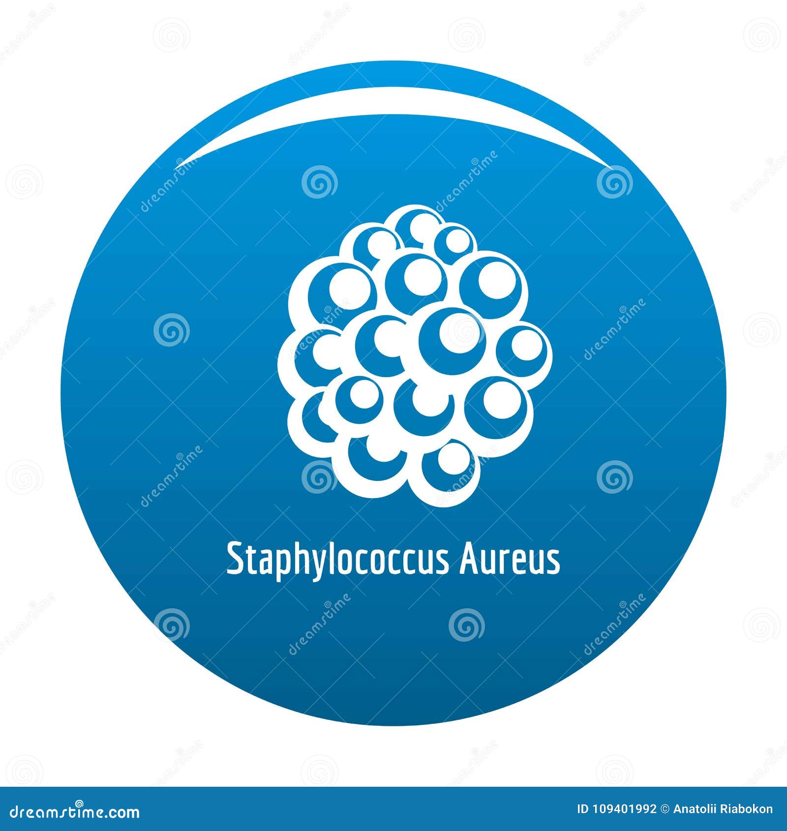 Staphylococcus Aureus Icon Blue Vector Stock Vector - Illustration of ...