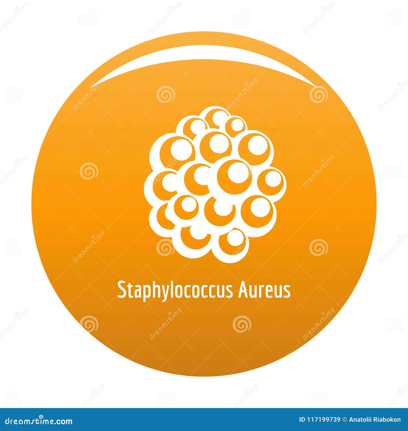 Staphylococcus Aureus Icon Vector Orange Stock Vector - Illustration of ...
