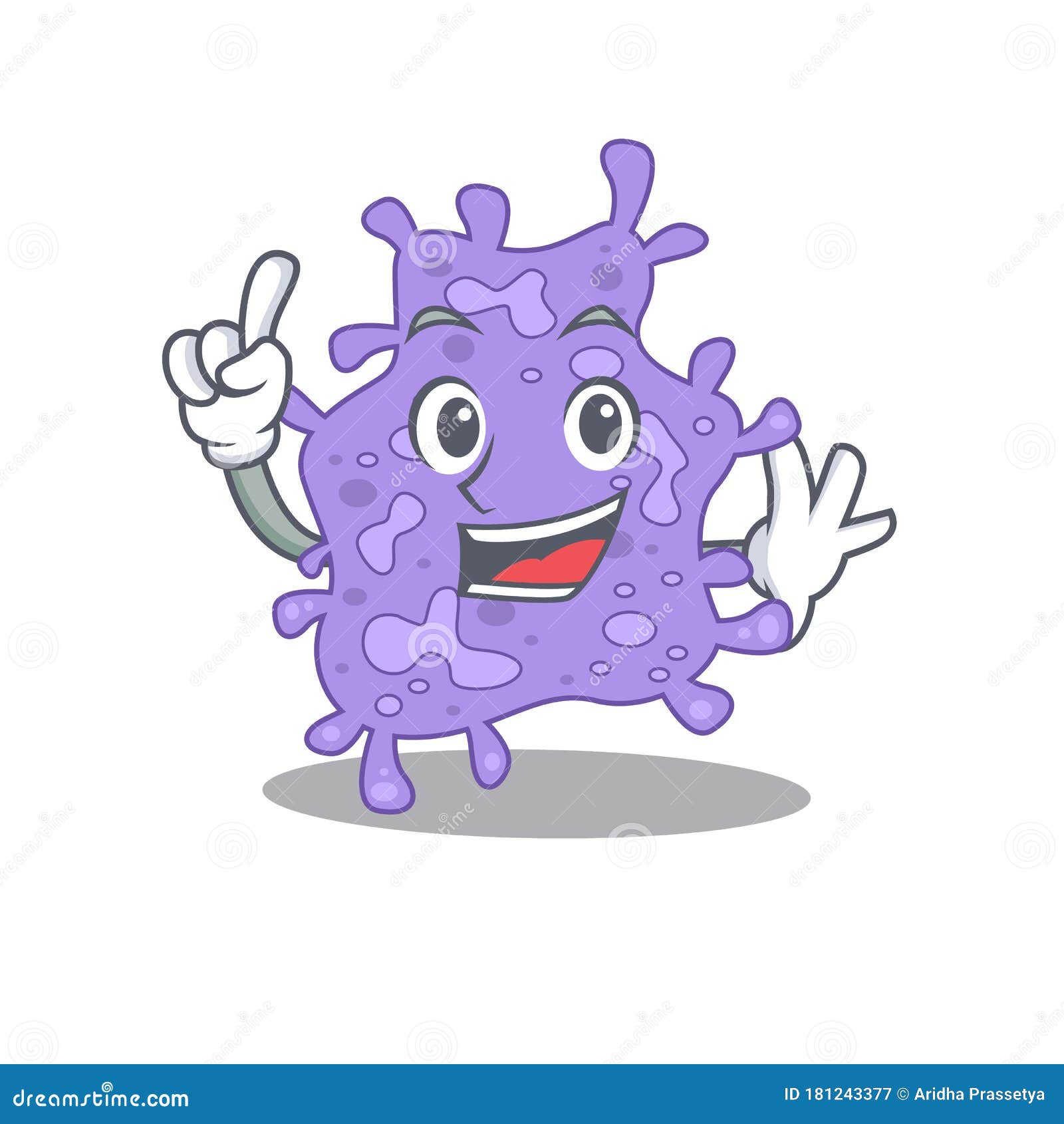 Staphylococcus Aureus Mascot Character Design With One Finger Gesture ...