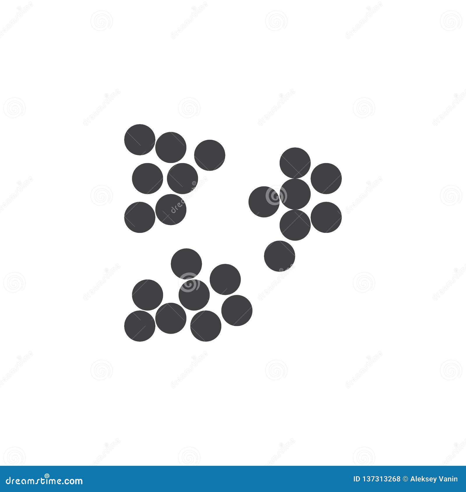 Staphylococcus Colony Icon Color Outline Vector | CartoonDealer.com ...