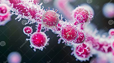 Staphylococcus (staph) is a Group of Bacteria Under the Microscope. 3d ...