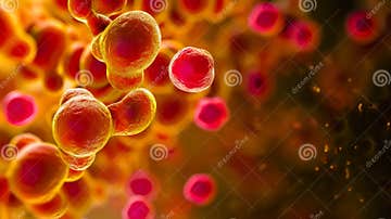 Staphylococcus (staph) is a Group of Bacteria Under the Microscope. 3d ...