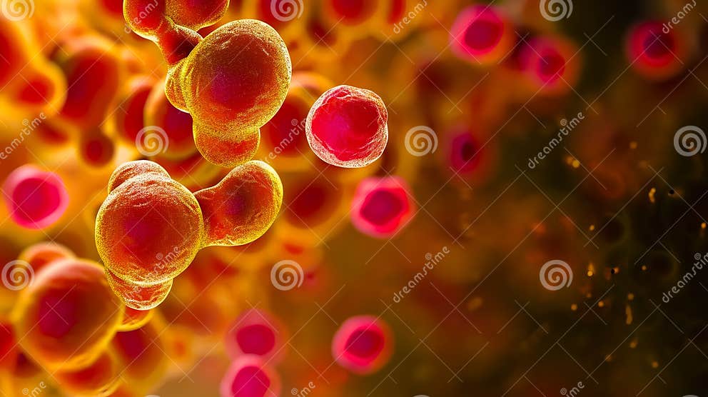 Staphylococcus (staph) is a Group of Bacteria Under the Microscope. 3d ...
