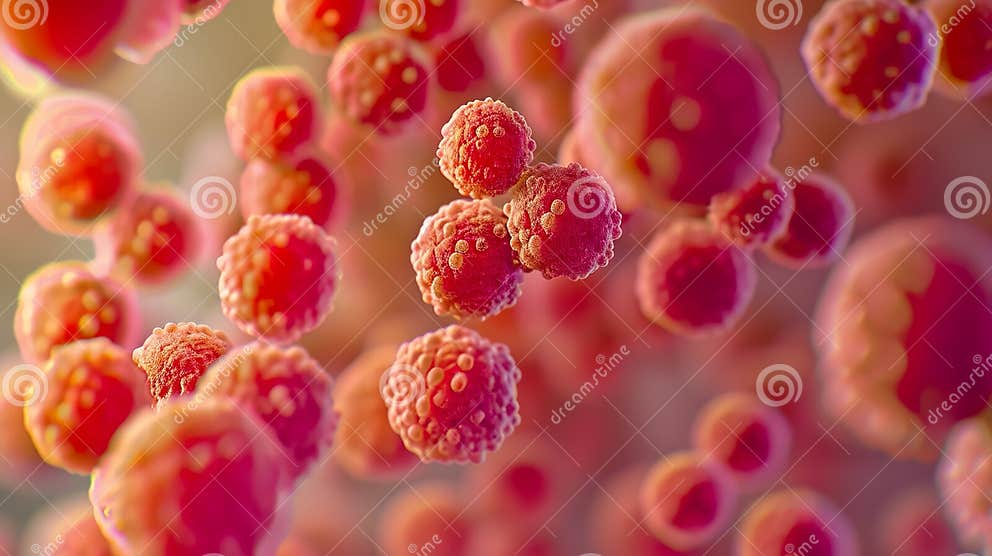 Staphylococcus (staph) is a Group of Bacteria Under the Microscope. 3d ...
