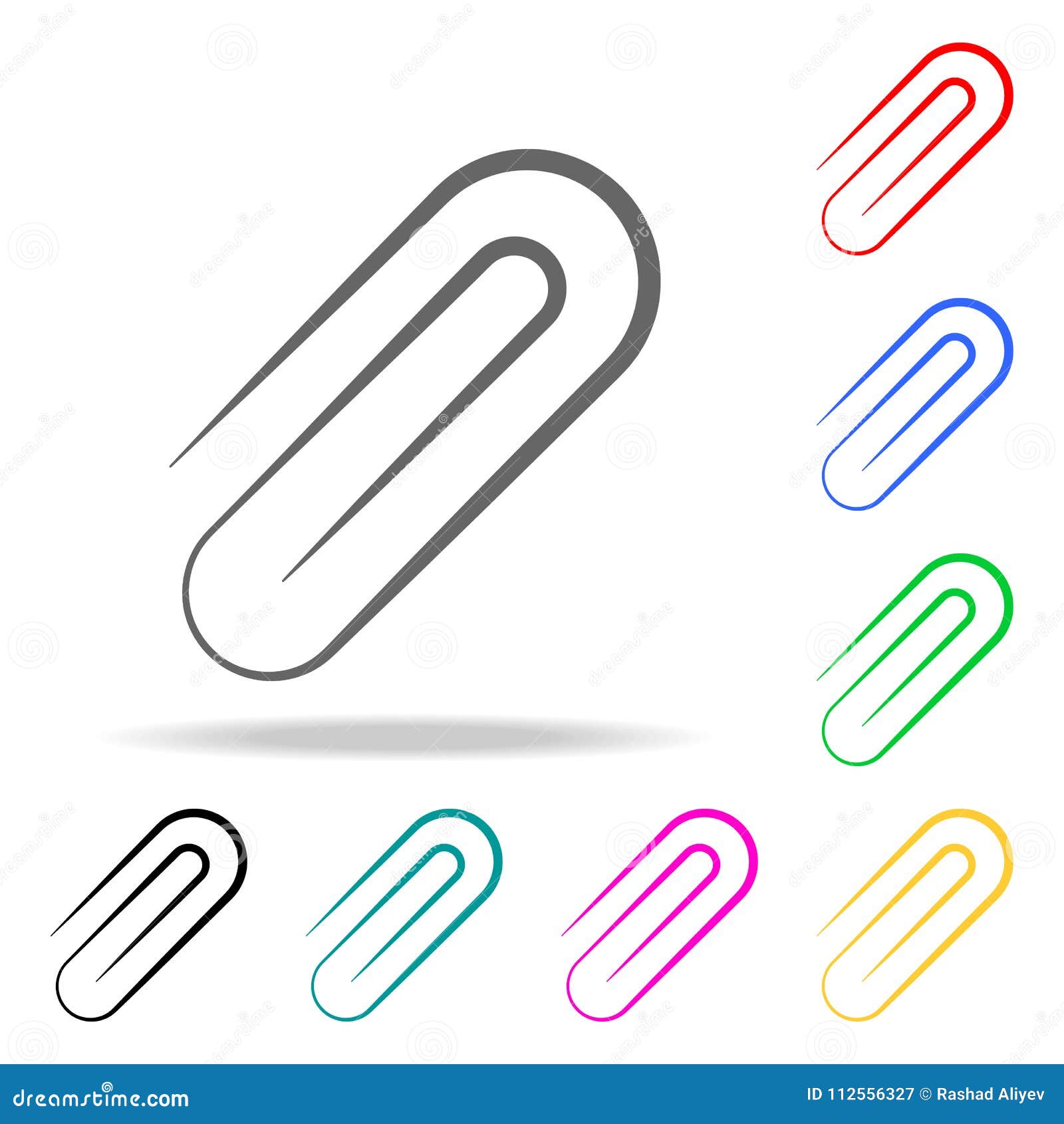 Staple Clip Icon. Elements of School and Study Multi Colored Icons ...