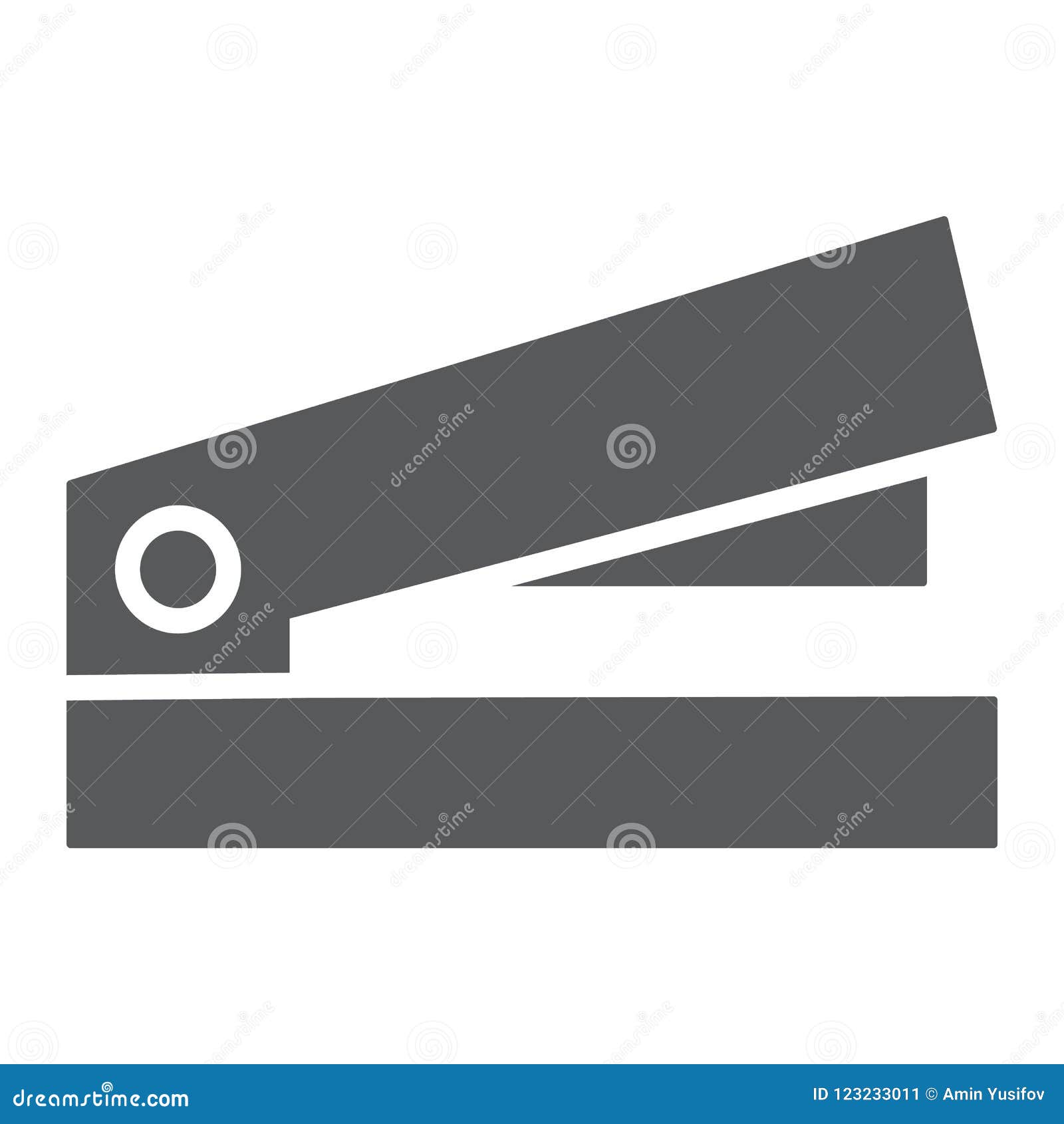 Staple Glyph Icon, Office and Work, Stapler Sign Stock Vector ...