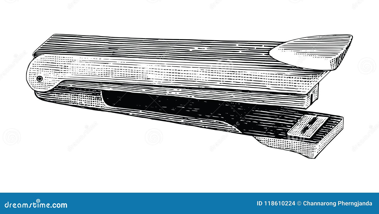 Staple Hand Drawing Vintage Style Stock Vector - Illustration of object ...