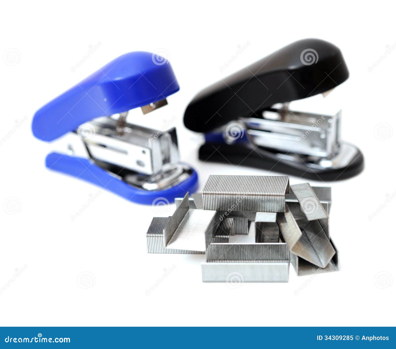 Staple and stapler stock image. Image of desk, fasten - 34309285