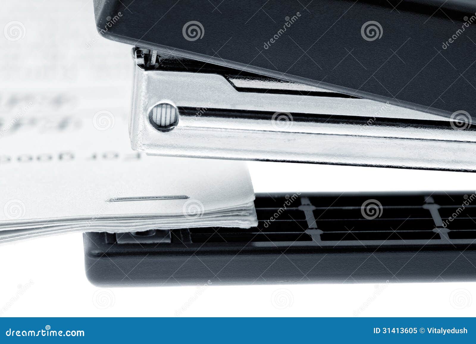 Stapler Attach a Documents. Isolated on a White. Stock Image - Image of ...