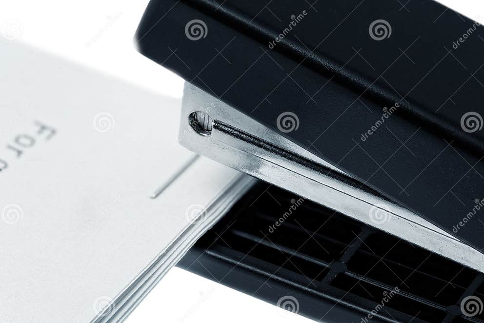 Stapler Attach a Documents. Isolated on a White. Stock Image - Image of ...