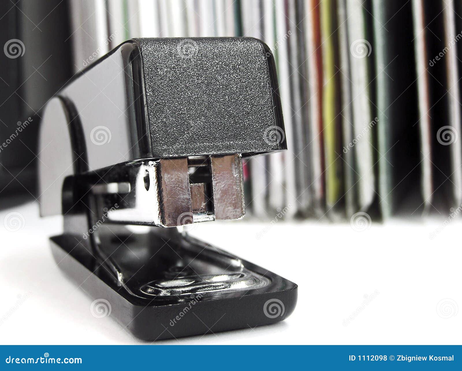 The stapler and documents stock photo. Image of plastic - 1112098
