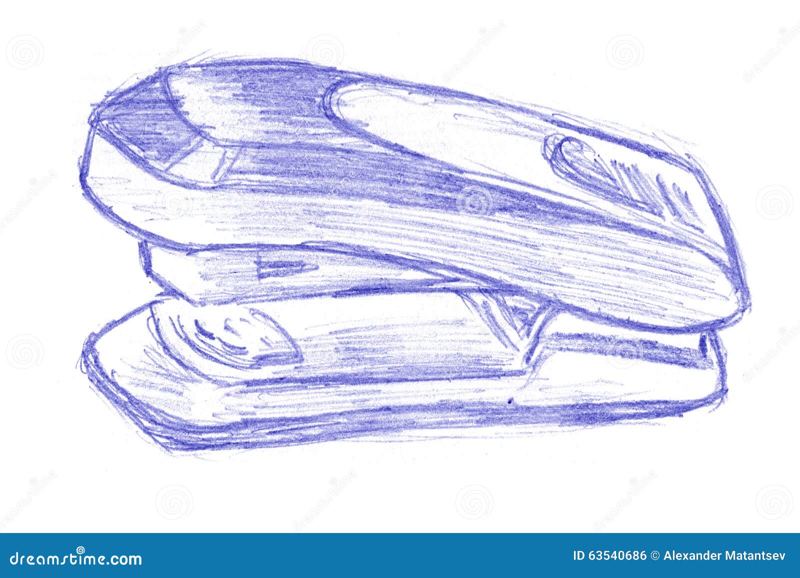 Stapler doodle stock illustration. Illustration of doodle - 63540686