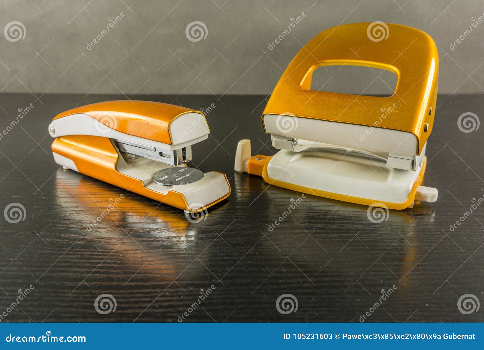 Stapler and hole punch. stock image. Image of document - 105231603