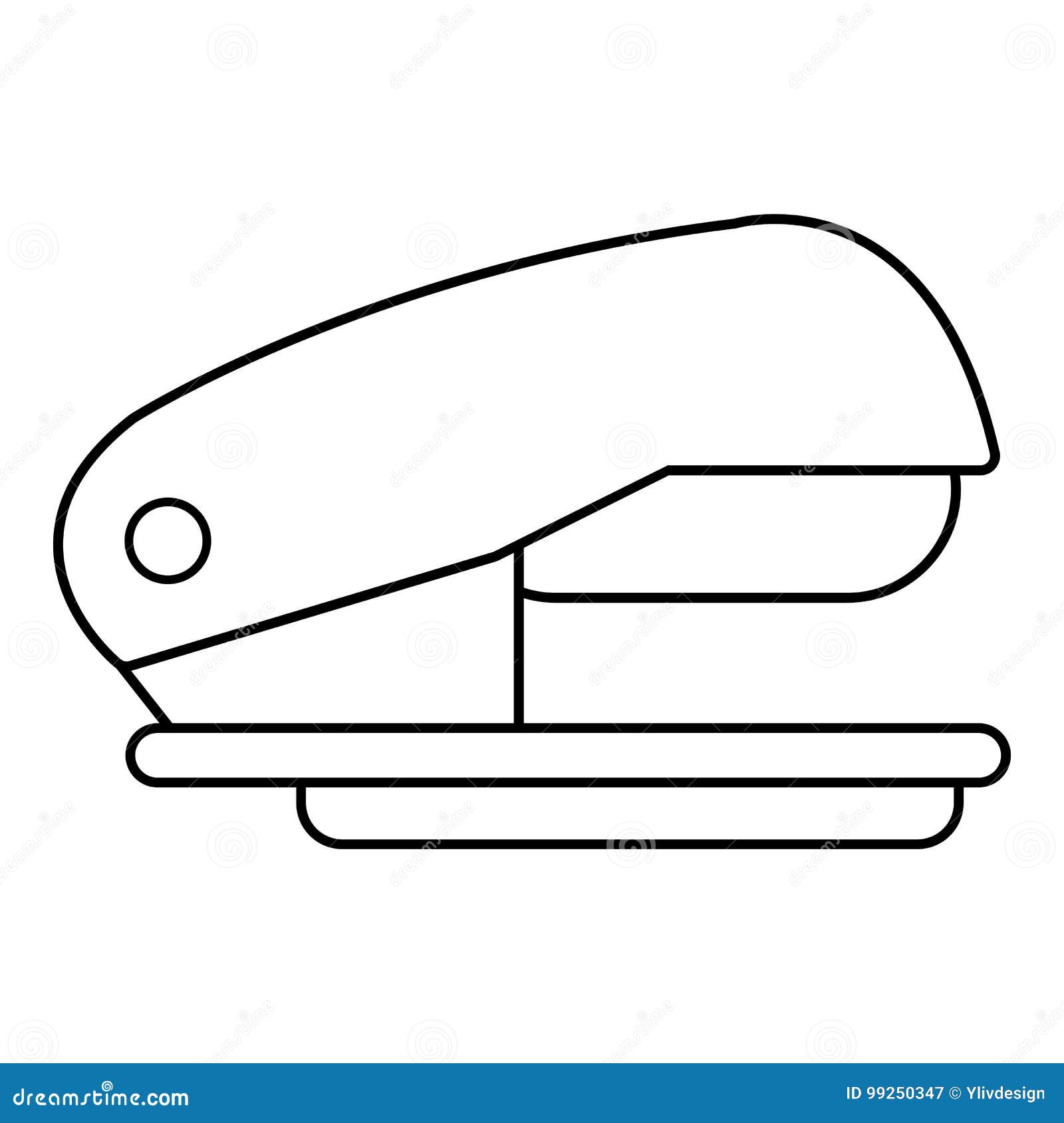 Stapler Icon, Outline Line Style Stock Vector - Illustration of long ...