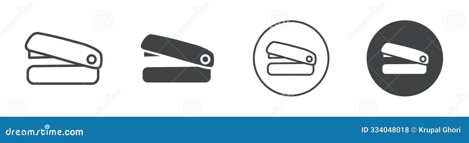 Stapler Icon Vector Logo Outline Stock Vector - Illustration of steel, supply: 334048018