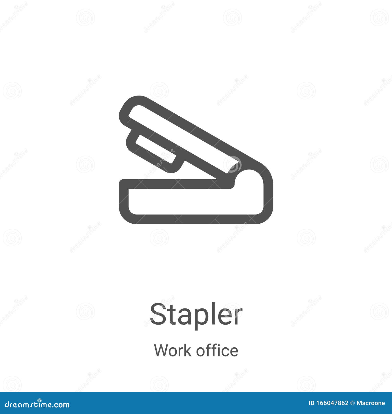 Stapler Icon Vector from Work Office Collection. Thin Line Stapler ...