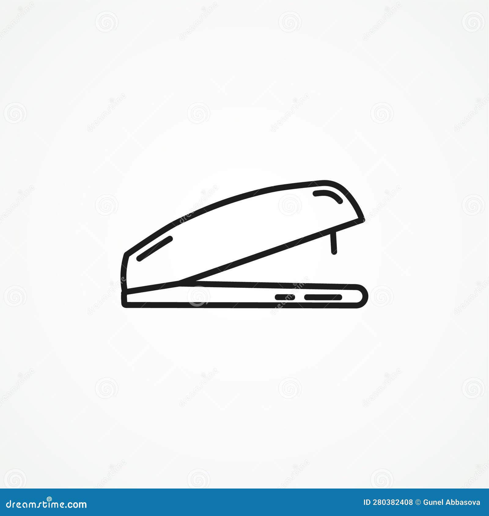 Stapler Line Icon. Stapler For Documents Vector Illustration Isolated ...