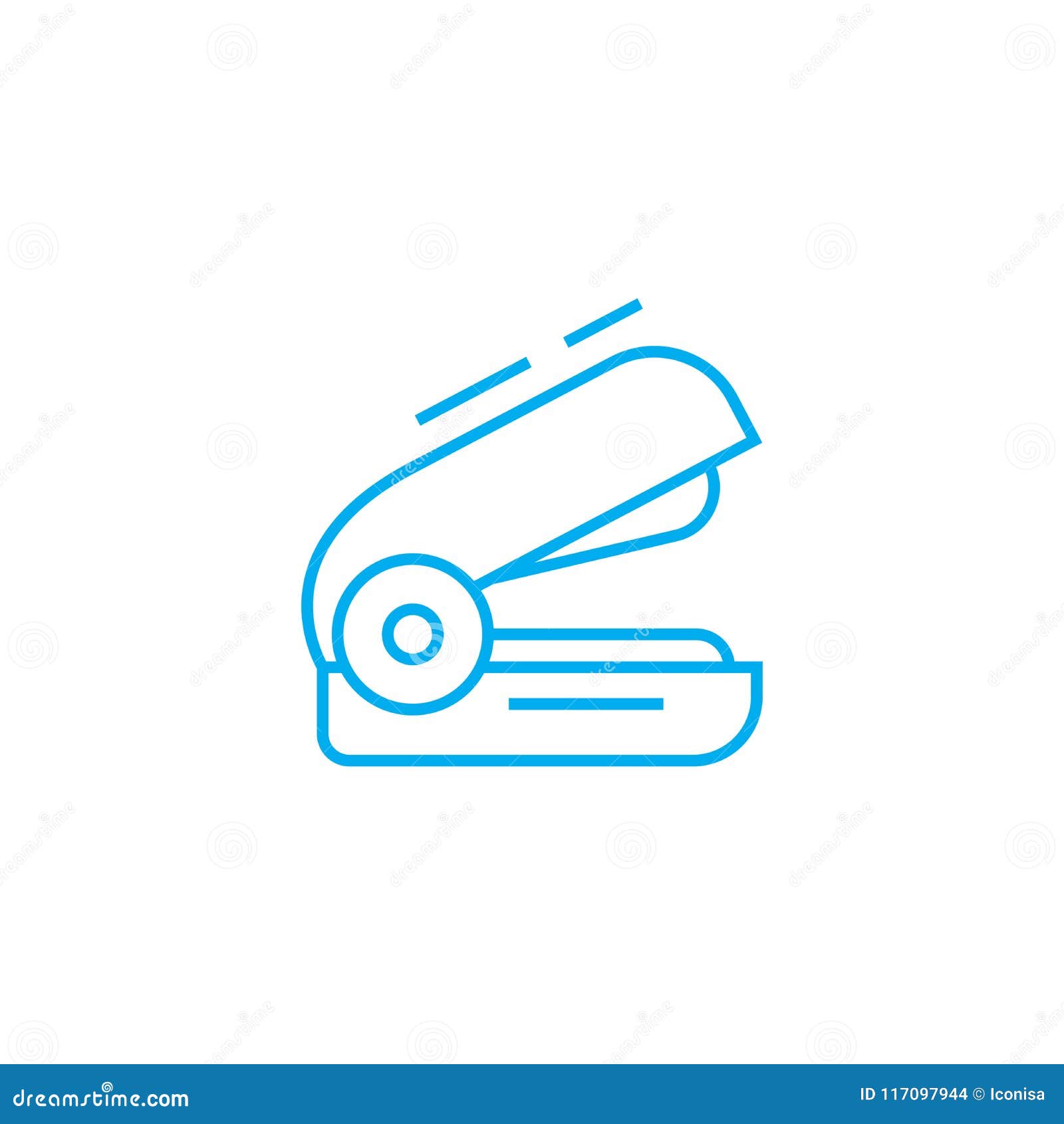 Stapler Linear Icon Concept. Stapler Line Vector Sign, Symbol ...